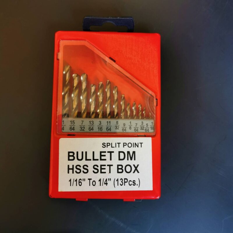 ชุด ดอกสว่าน เจาะเหล็กไฮสปีด Bullet 13 ตัวชุด ระบบหุน/นิ้ว NO.4